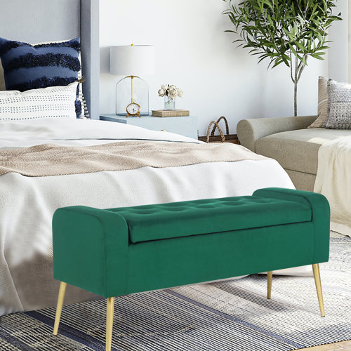 Mercer41 Gigel Upholstered Flip Top Storage Bench And Reviews Wayfair